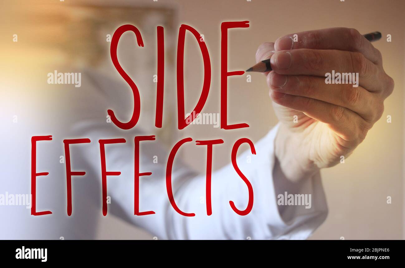 Hand writing Side Effects with marker, healthcare medical ...