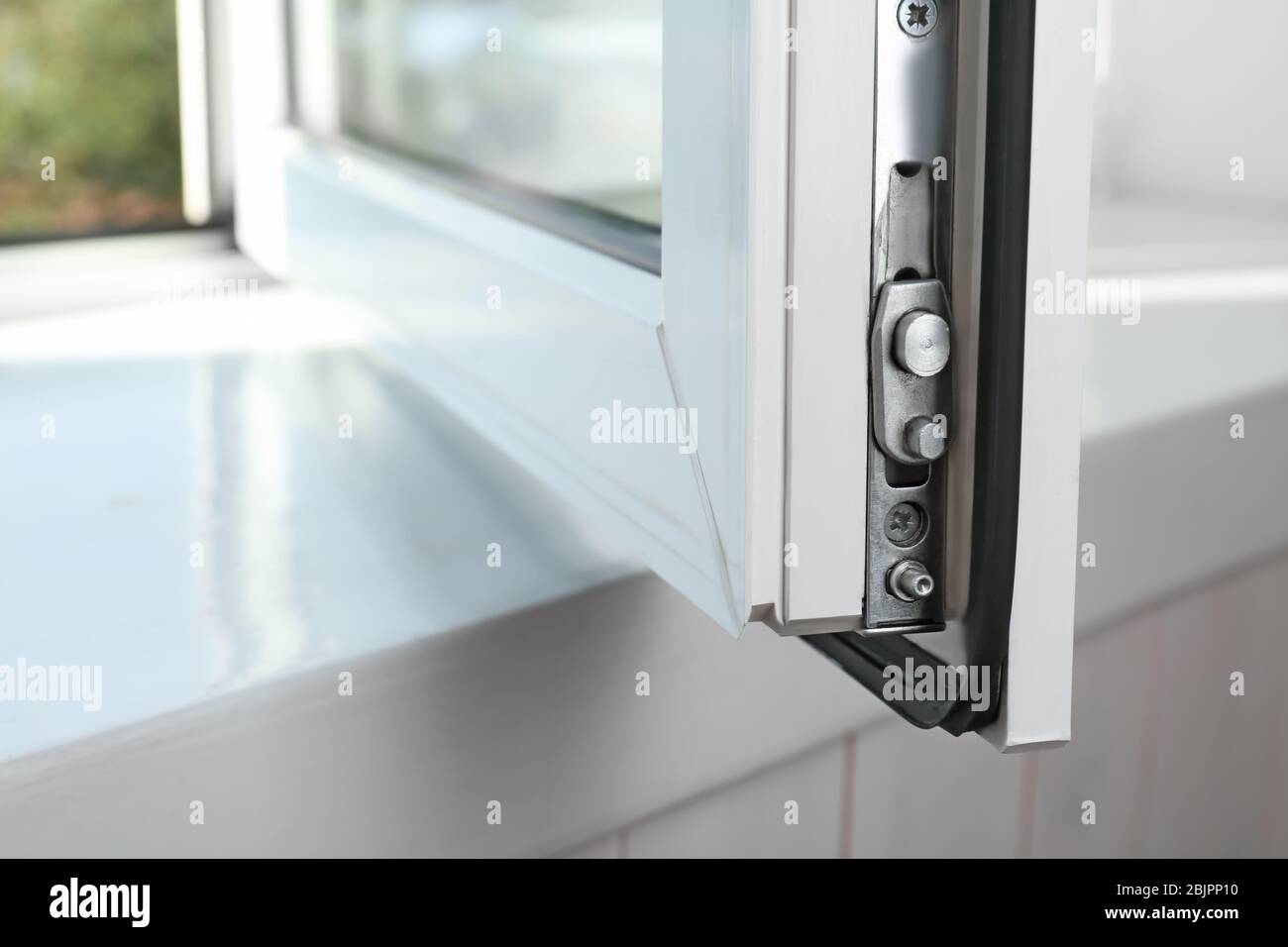 Close up view of window with hardware Stock Photo - Alamy