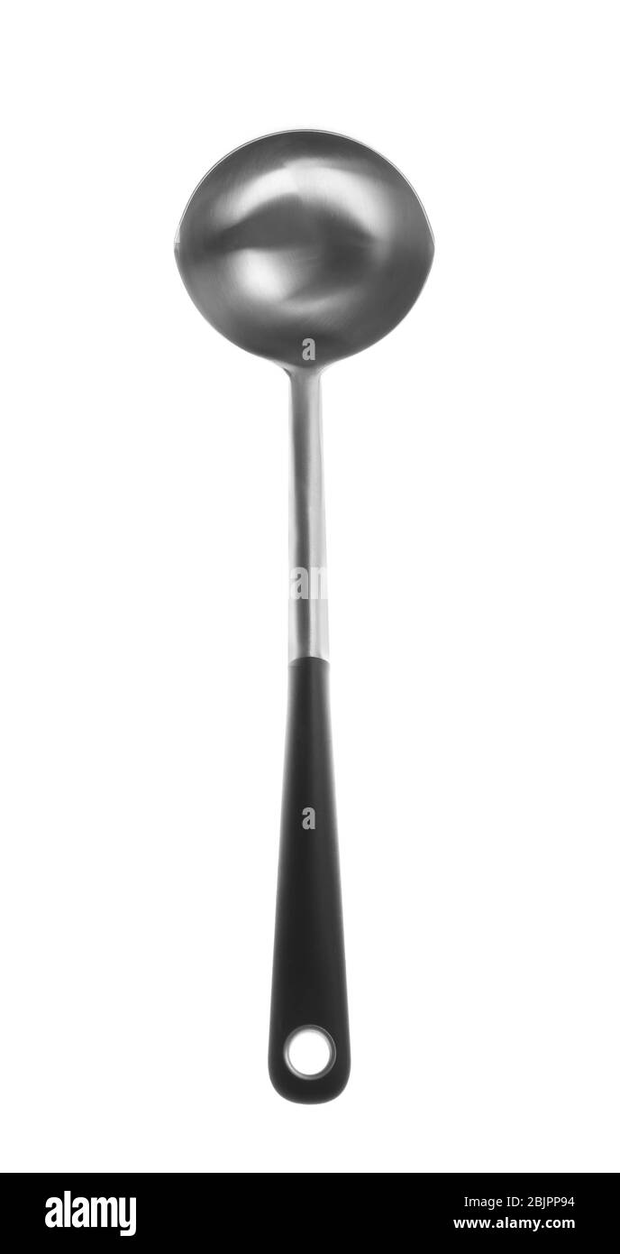 Ladle on white background Stock Photo - Alamy