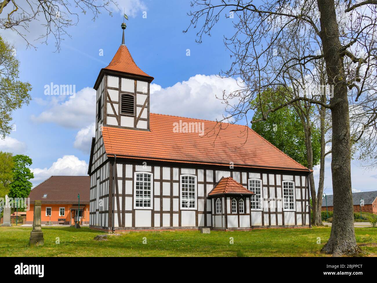 Grunow, Germany. 30th Apr, 2020. The village church of Grunow. The ...