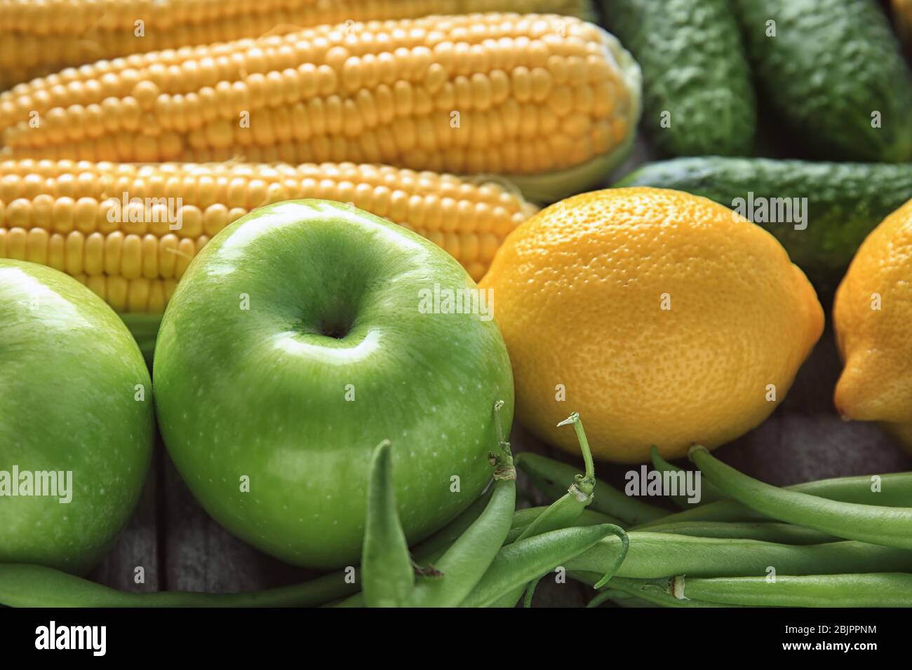 Composition of many different fruits and vegetables Stock Photo - Alamy