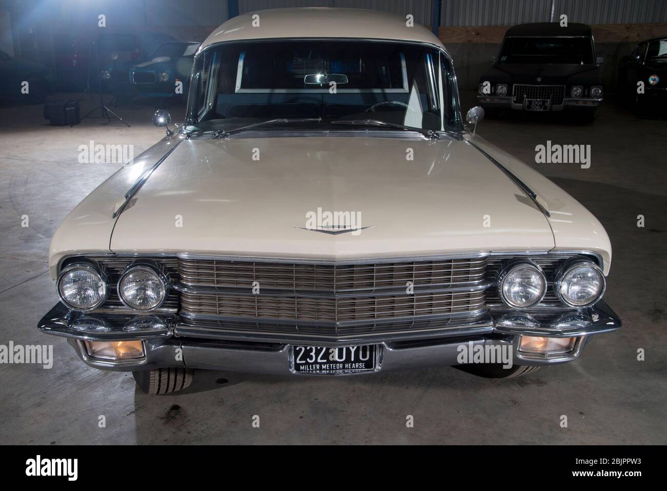 1962 Miller Meteor hearse conversion based on a Cadillac Stock Photo ...