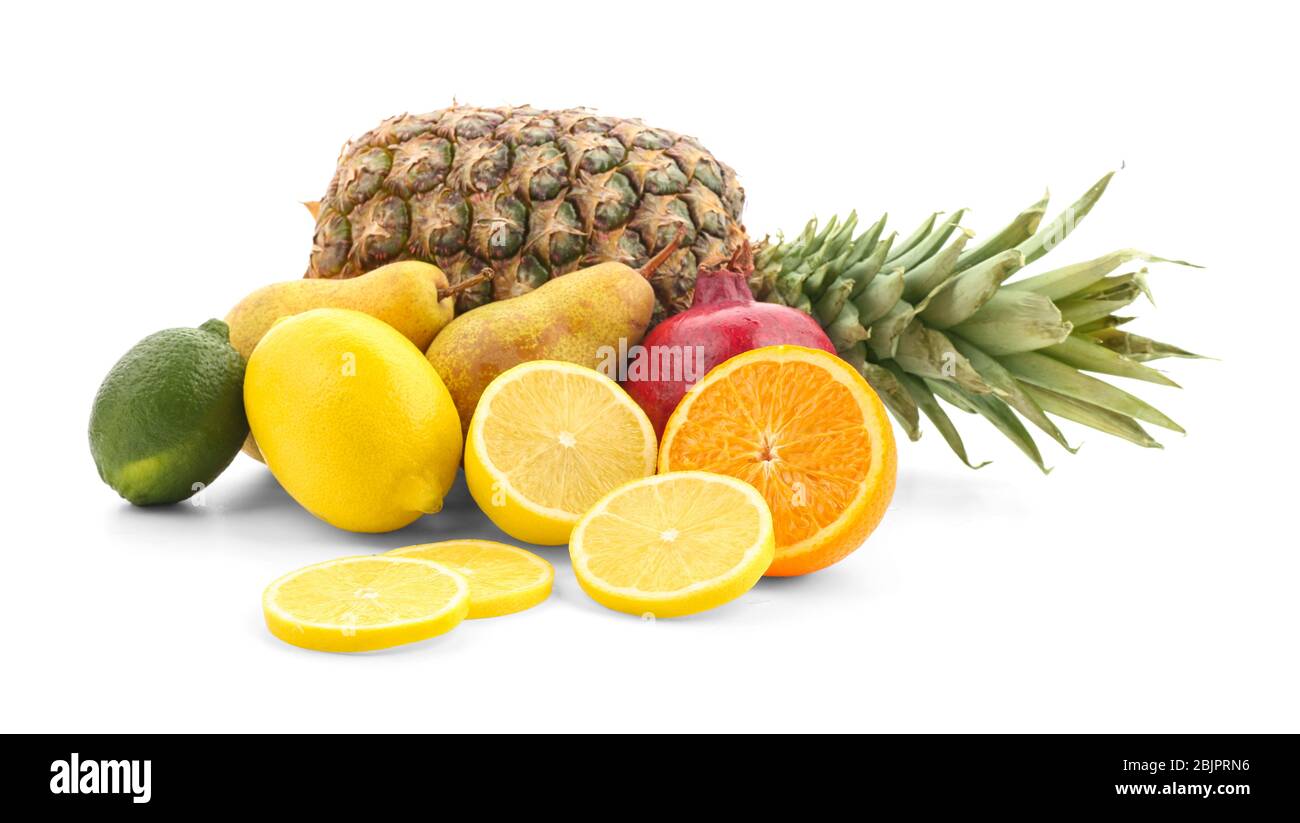 Various fruits isolated on Cut Out Stock Images & Pictures - Alamy