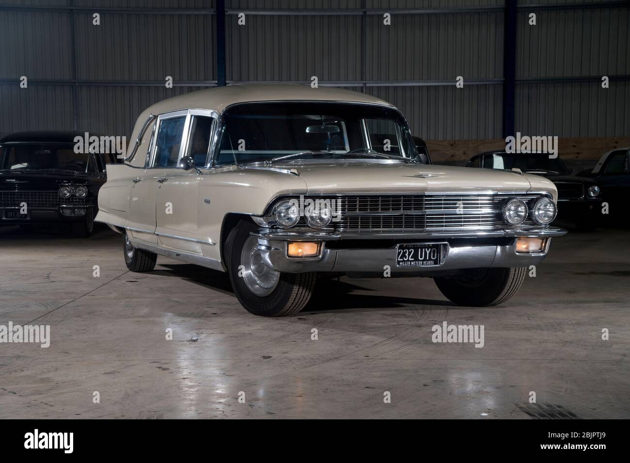 1962 Miller Meteor hearse conversion based on a Cadillac Stock Photo ...