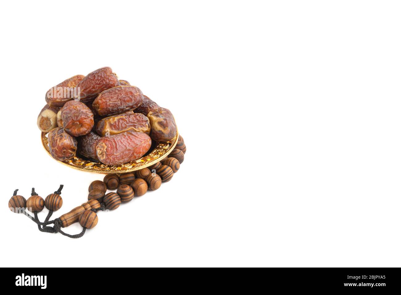Date fruits or dry dates isolated on white background.Ramadan Kareem ...