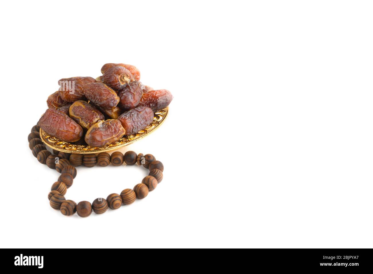 Date fruits or dry dates isolated on white background.Ramadan Kareem ...