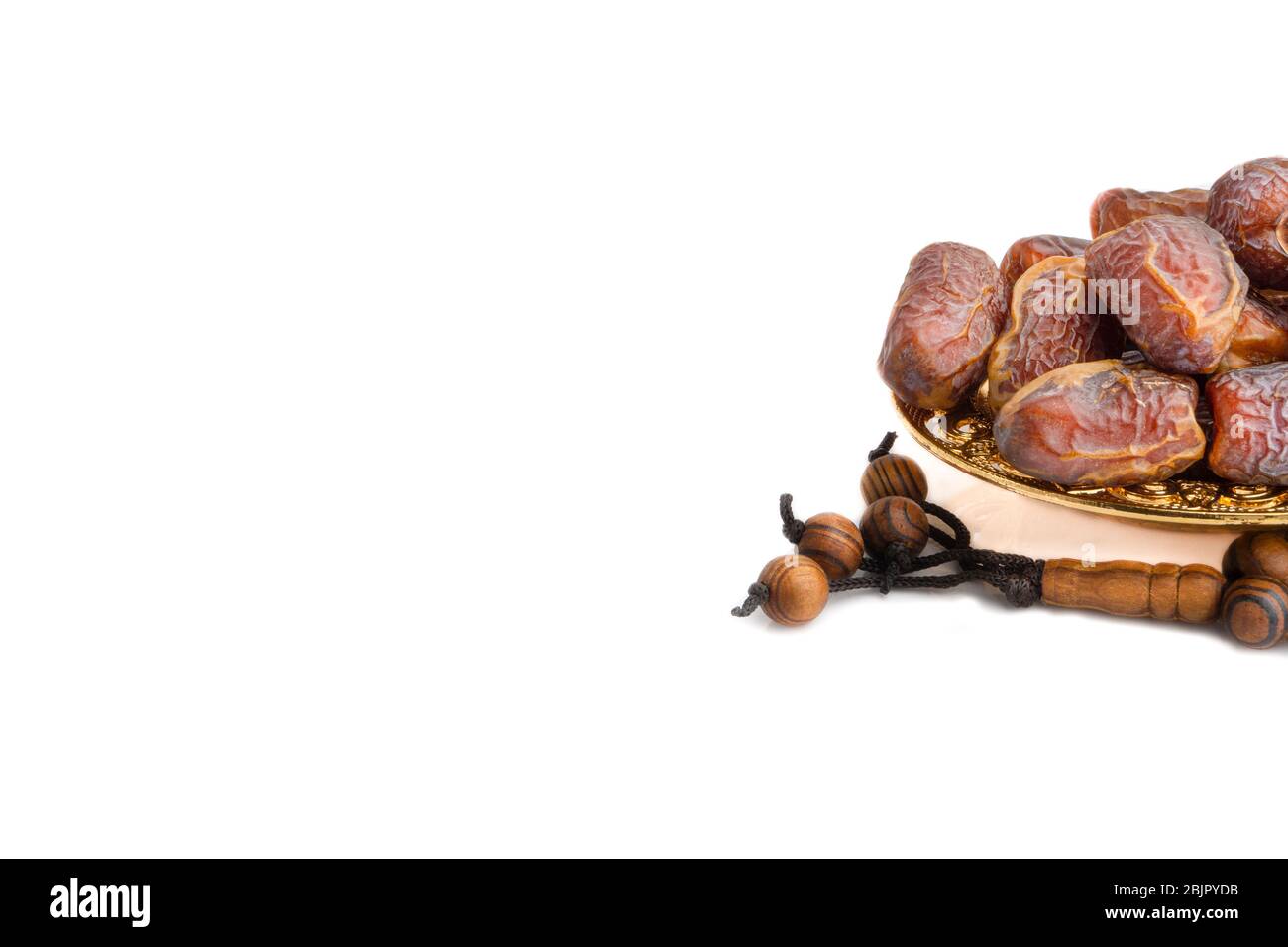 Date fruits or dry dates isolated on white background.Ramadan Kareem ...