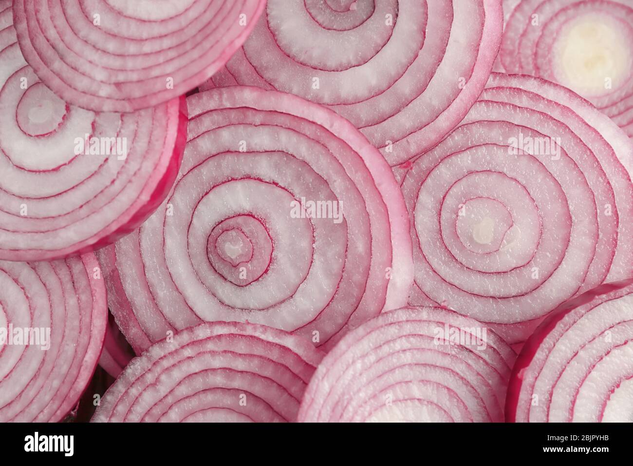 Sliced red onion, close up Stock Photo - Alamy