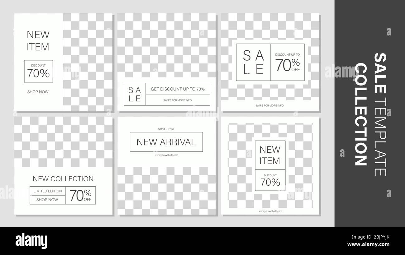 Sale mobile template collection for promotion sale. Editable mobile ...