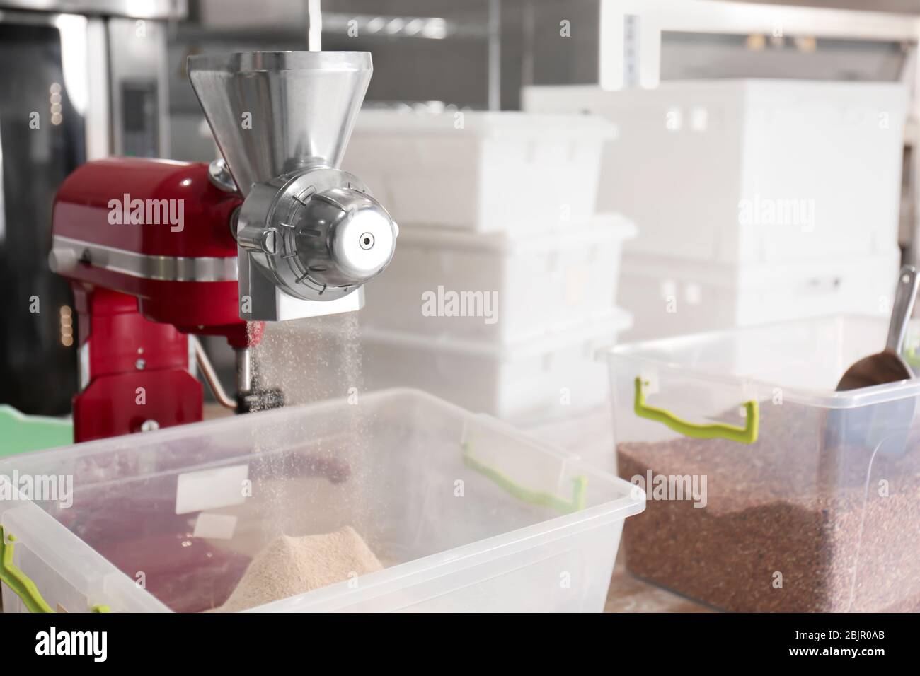 Flour grinding machine hi-res stock photography and images - Alamy