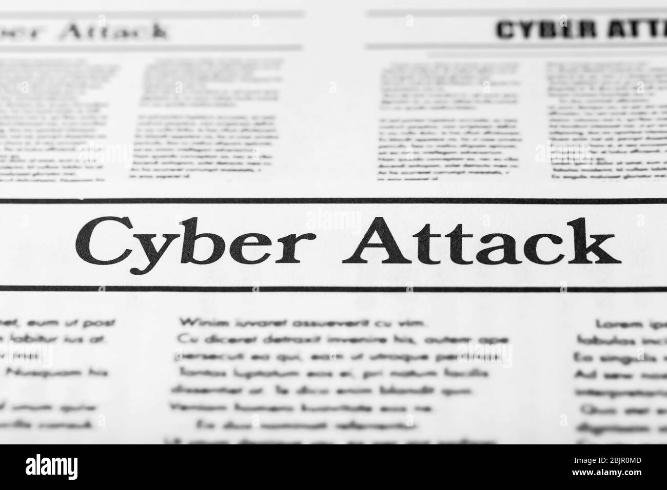 Cyber attack concept background Black and White Stock Photos & Images ...