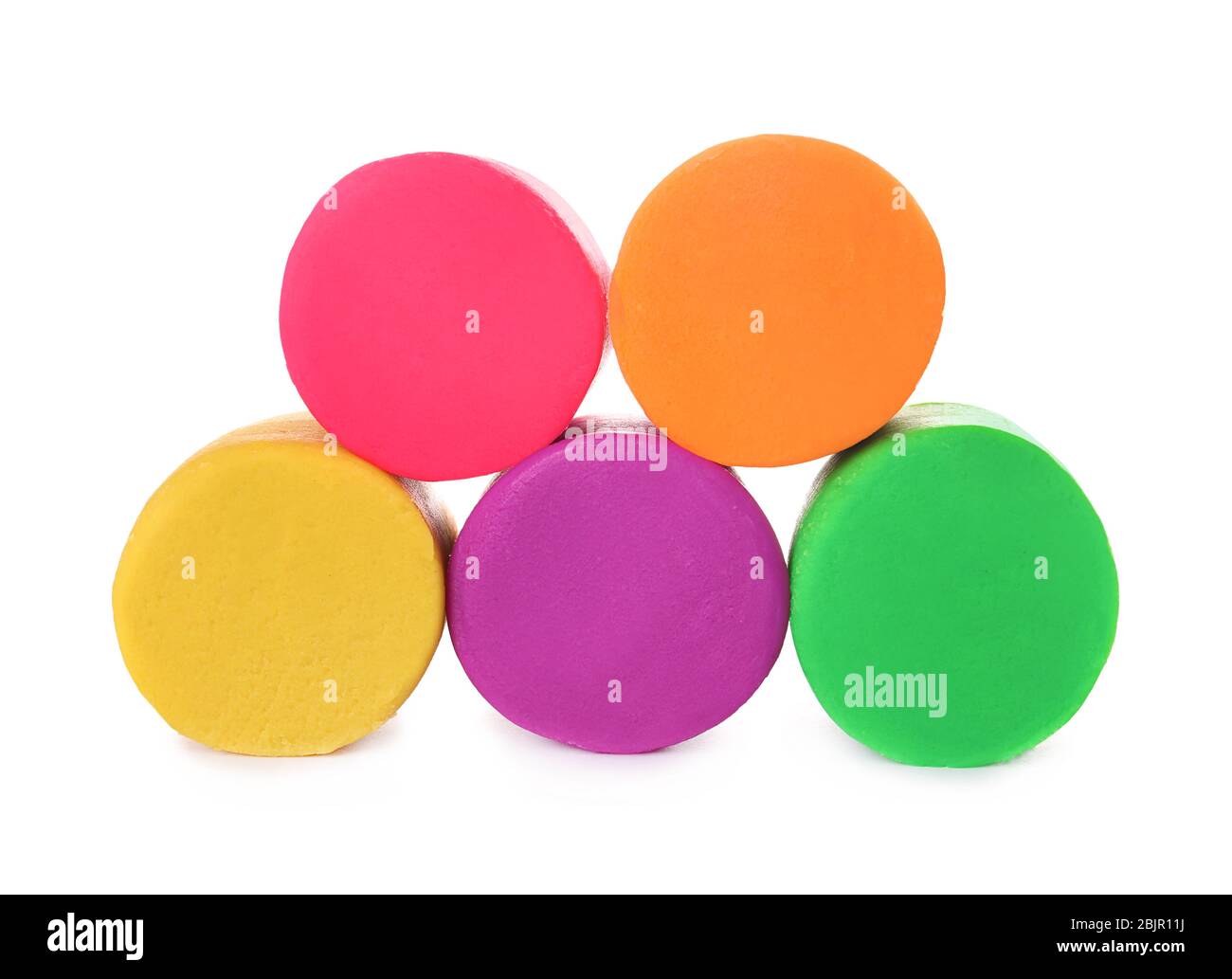 Colorful play dough on white background Stock Photo - Alamy