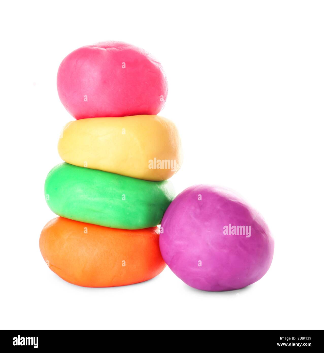 Colorful play dough on white background Stock Photo - Alamy