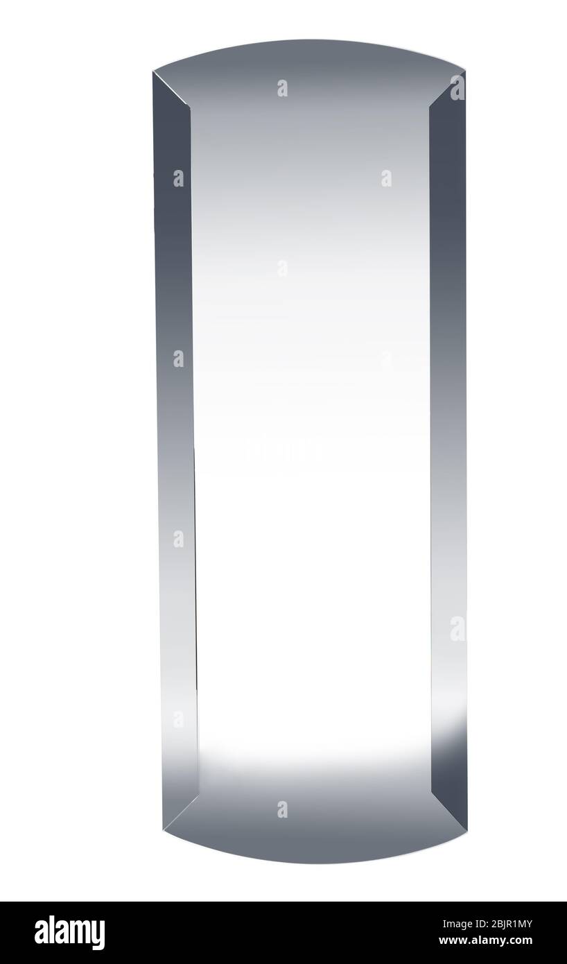 Modern big mirror on white background Stock Photo - Alamy