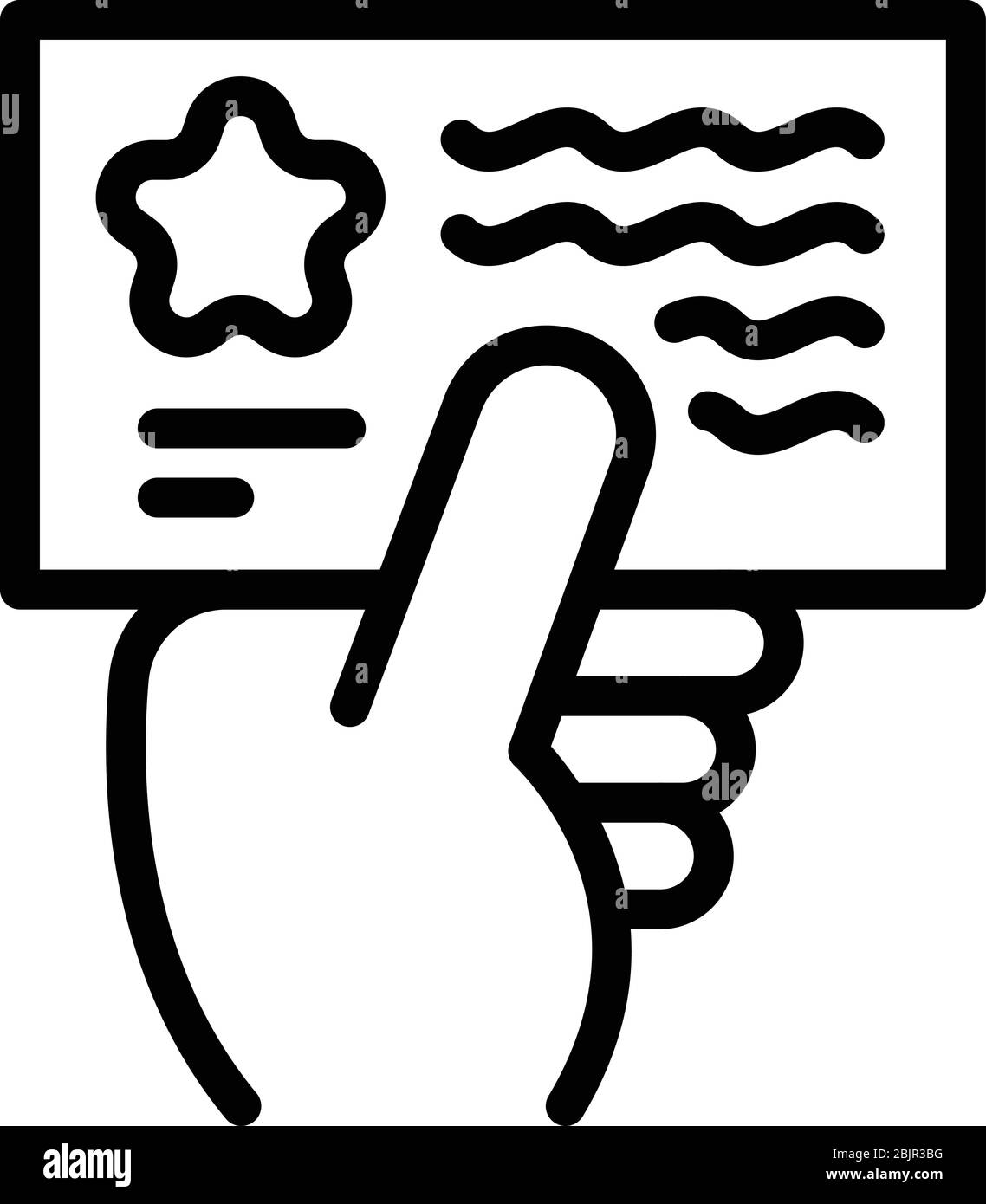 Production visit card icon, outline style Stock Vector Image & Art - Alamy