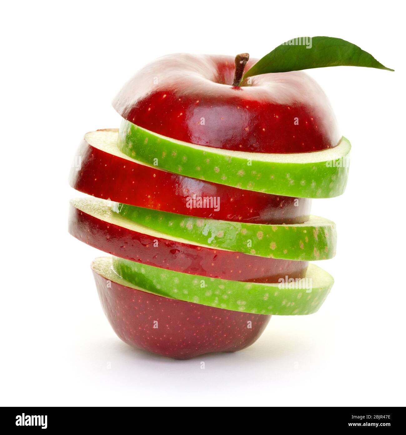 Sliced apple isolated on white background Stock Photo - Alamy