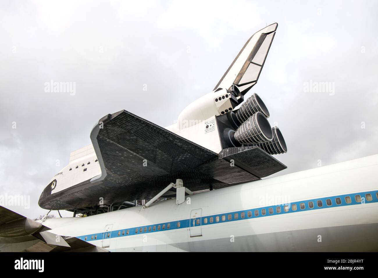 the space shuttle at the space center houston texas Stock Photo - Alamy