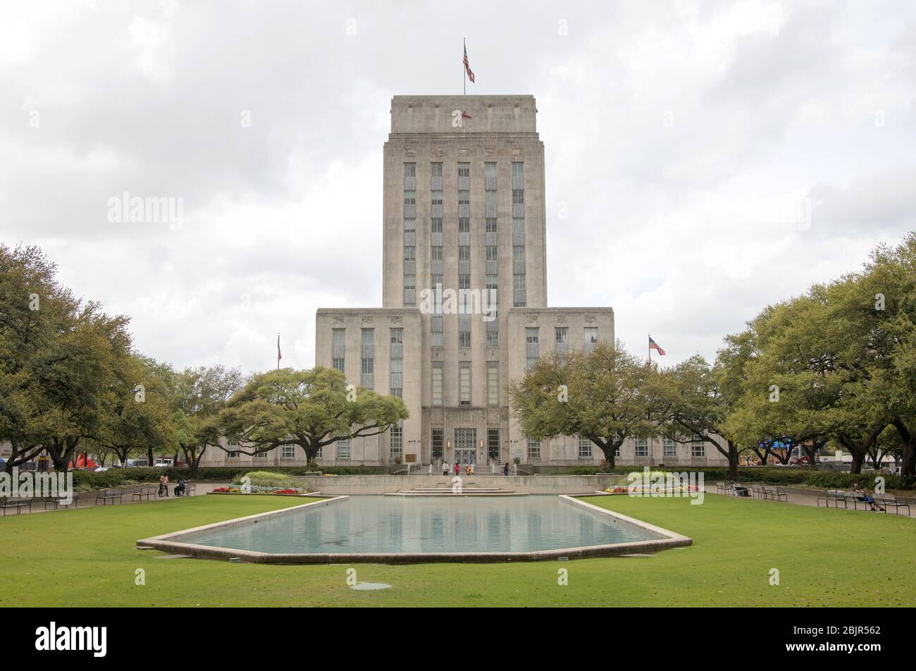 Houston skyline and city hall hi-res stock photography and images - Alamy