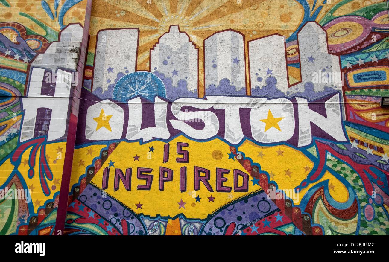 houston is inspiring street art in downtown houston texas Stock Photo ...