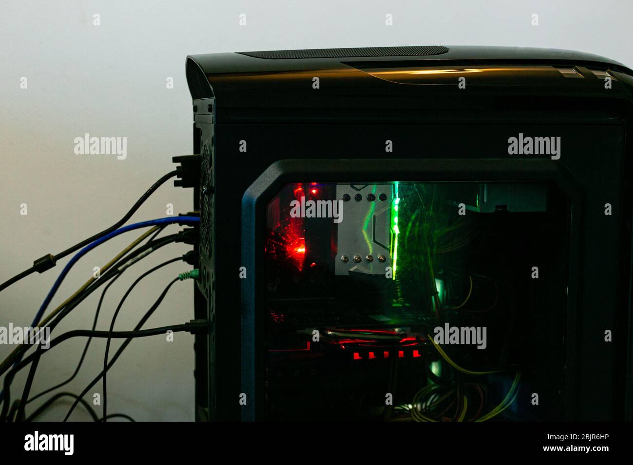 Modern computer CPU with cooling Fan,Modern system, processor, graphics ...