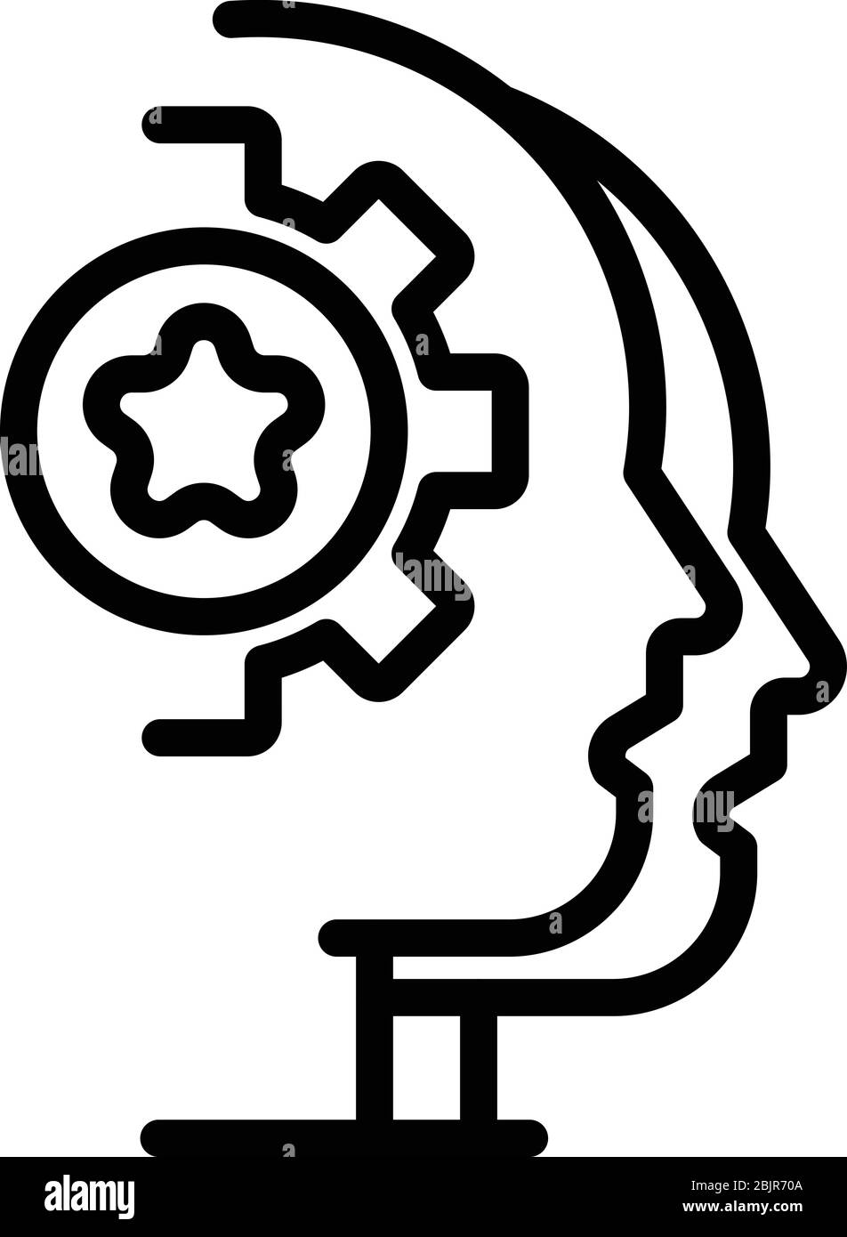 Product manager gear icon, outline style Stock Vector Image & Art - Alamy