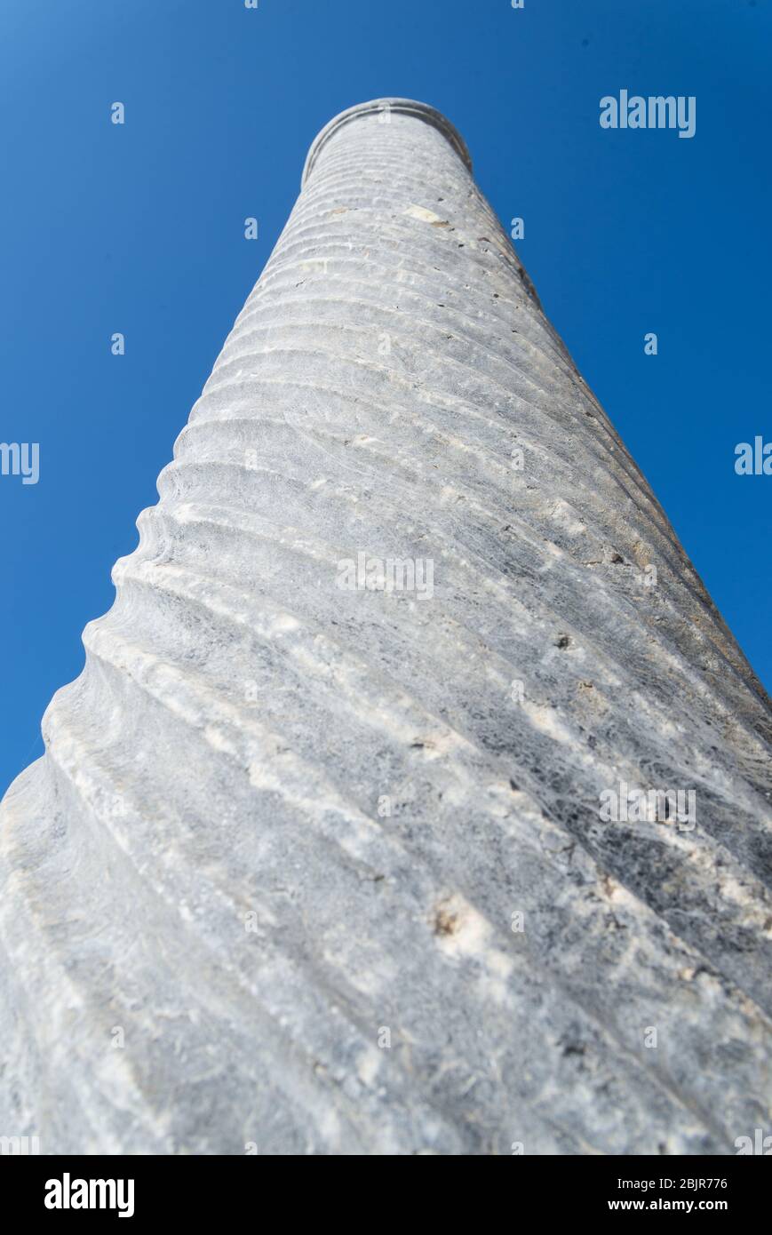 Spiral column among the ruings of the ancient Roman city of Amathus ...