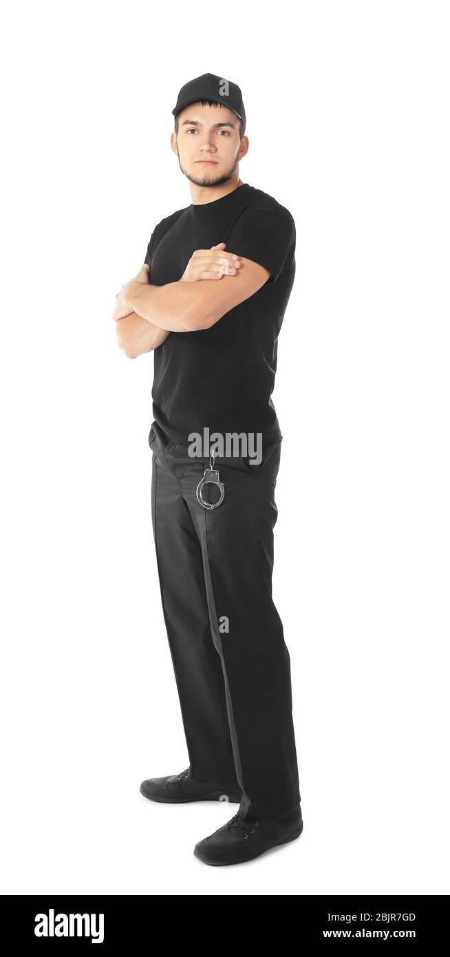 Portrait security guard arms hi-res stock photography and images - Alamy