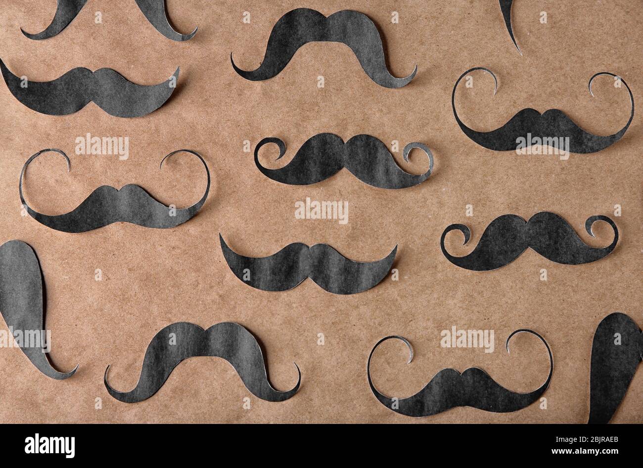 Decorative mustaches on craft paper. Father's day concept Stock Photo ...