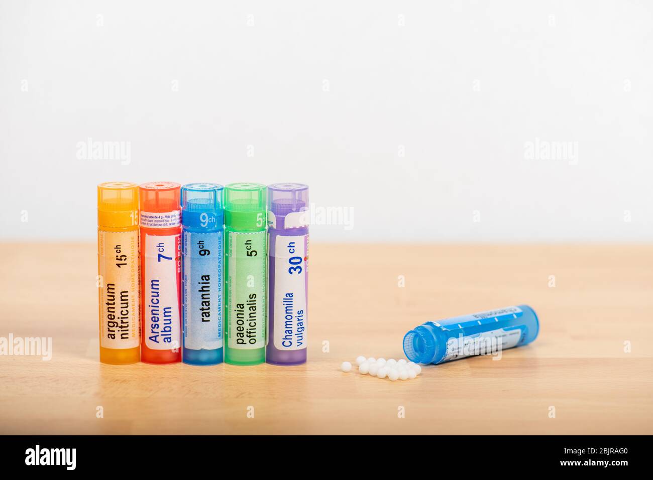 Paris, France - November 27, 2019 : Homeopathic globules scattered ...