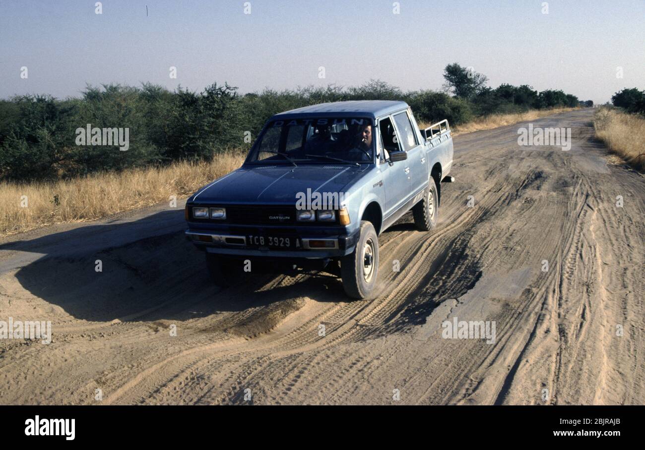 Driving on an African bad road (Chad Stock Photo - Alamy