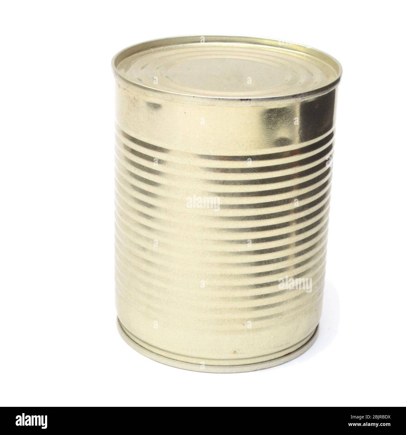 one can of canned food isolated on white background Stock Photo - Alamy