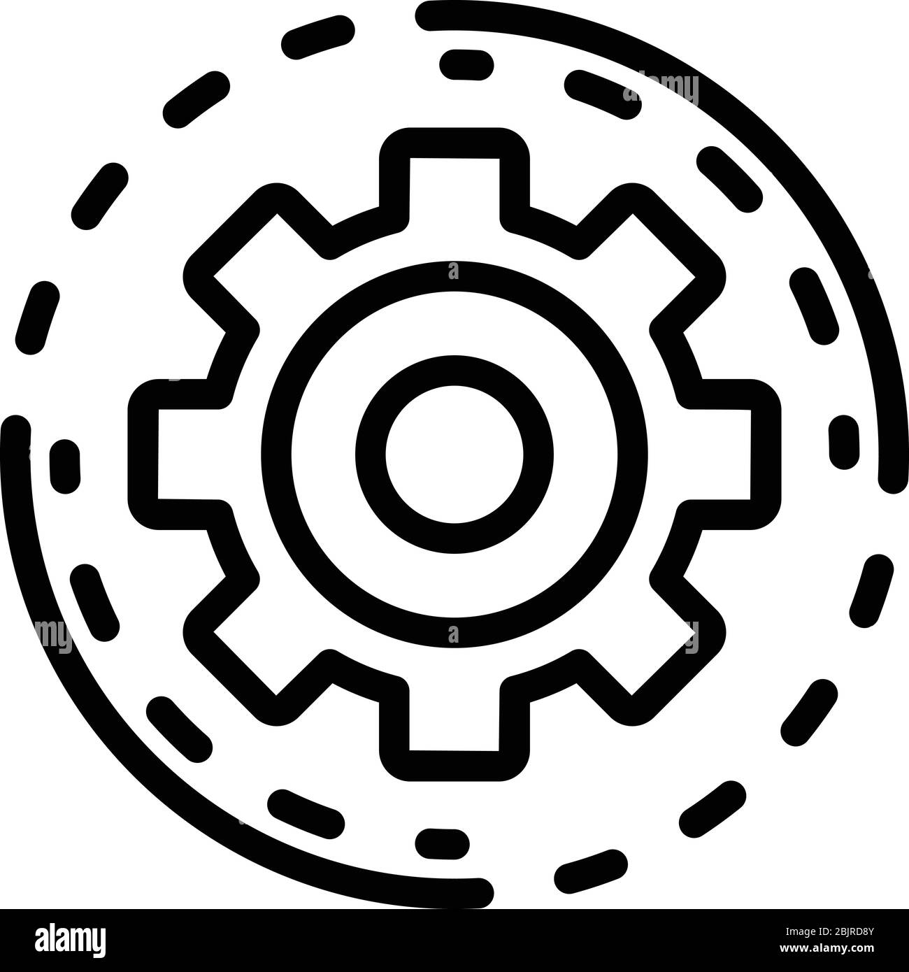 Gear system manager icon, outline style Stock Vector Image & Art - Alamy