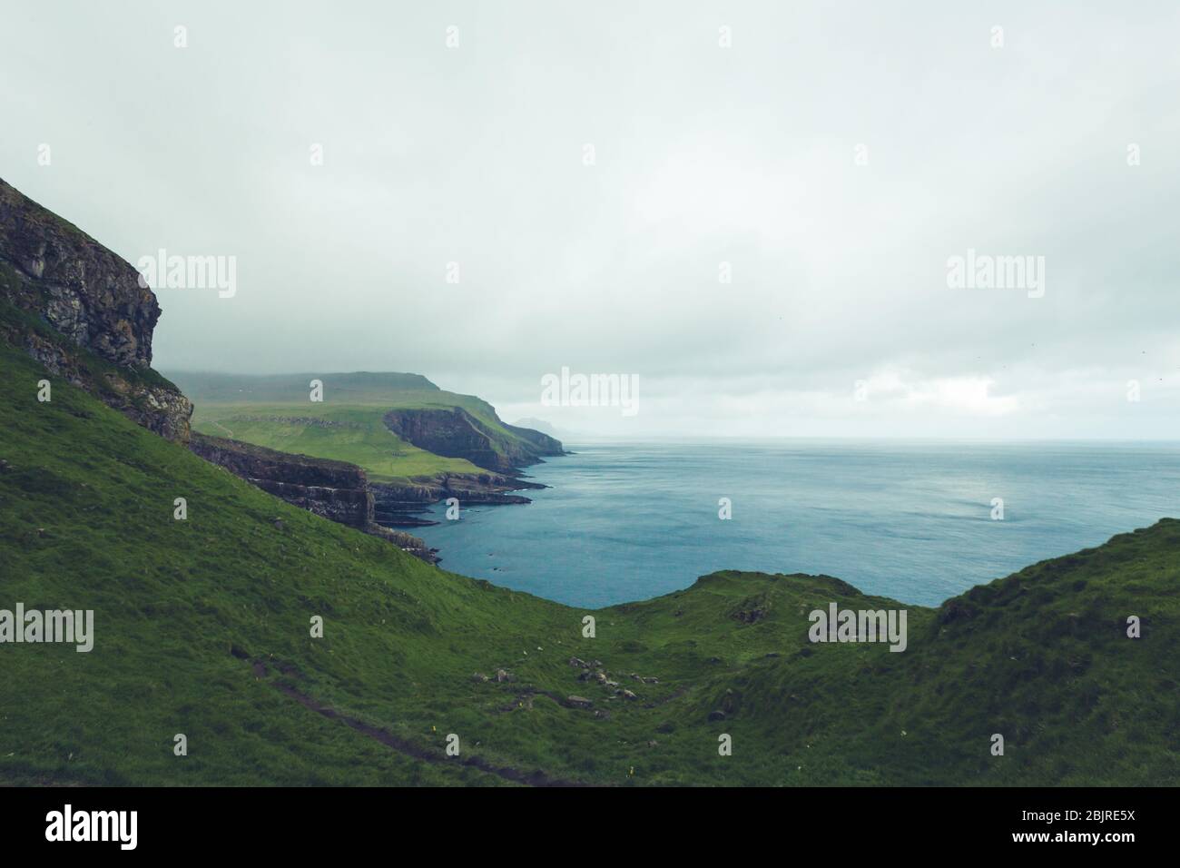 Dramatic landscape on Faroe Islands. The nature of the Faroe Islands in ...