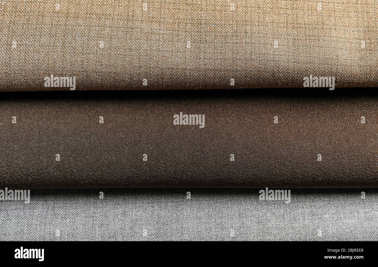 Fabrics of different colors, closeup Stock Photo - Alamy