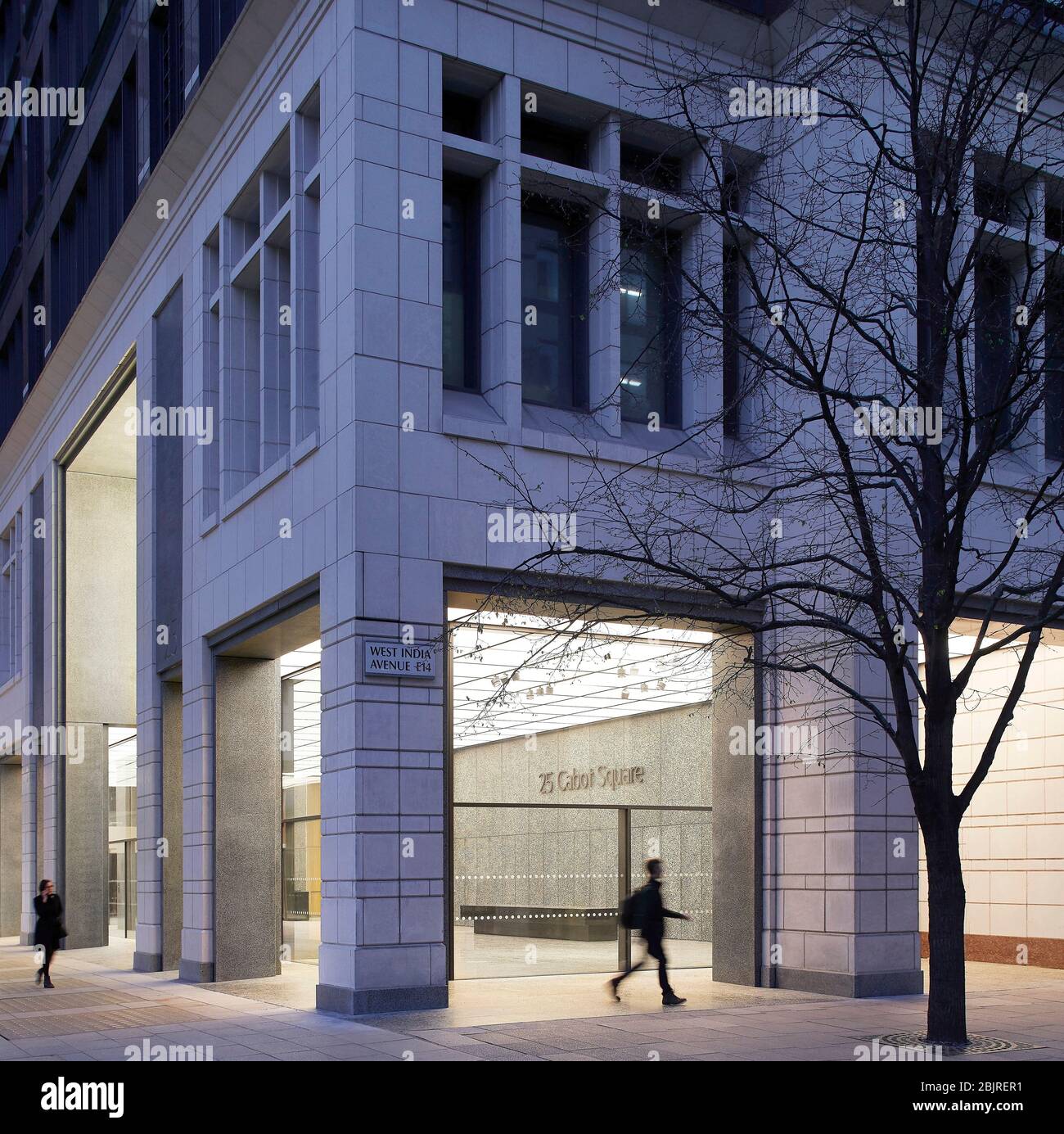 Colonnade to corporate reception space with illuminated ceiling. 25 ...