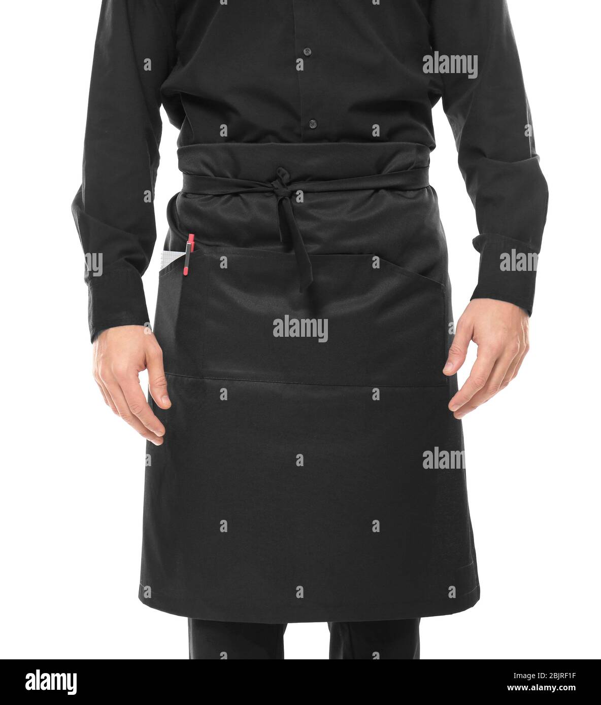 Waiter in black apron hi-res stock photography and images - Alamy