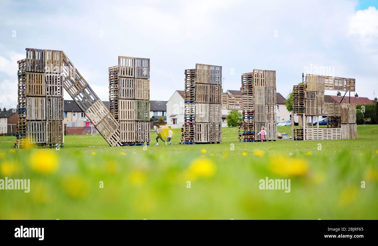 A loyalist bonfire in Portadown Co Armagh cancelled because of Covid-19 ...