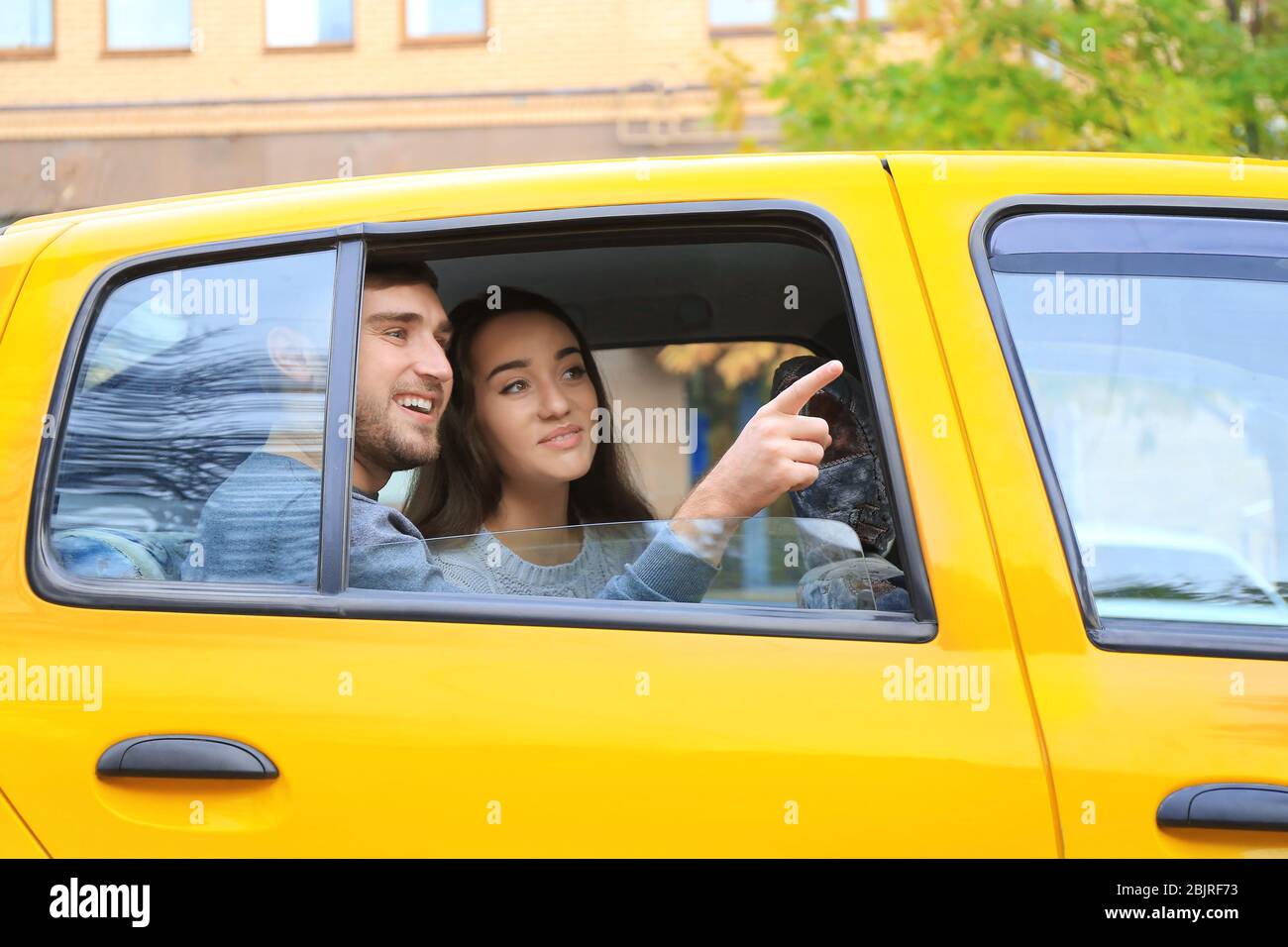 Back seat of taxi hi-res stock photography and images - Alamy