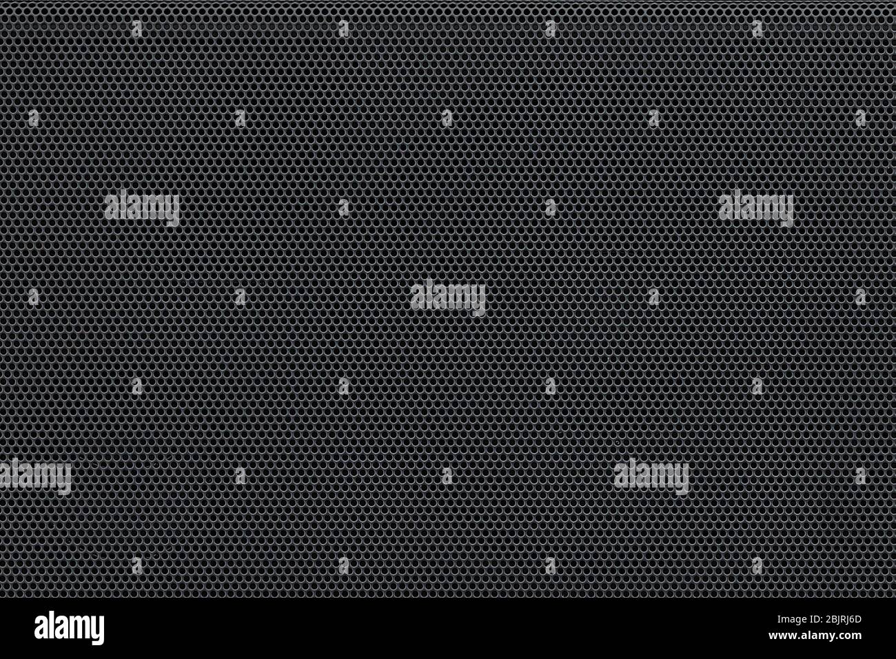 Metal mesh background pattern. Closeup of audio speaker protection ...