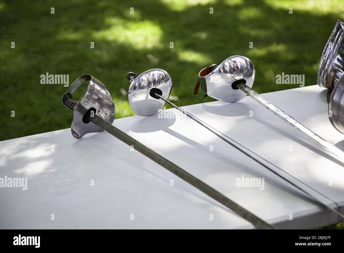 Ancient shiny swords, weapon and war detail Stock Photo - Alamy