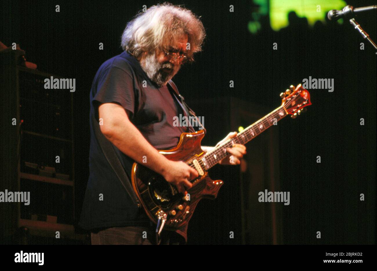 Jerry Garcia of The Grateful Dead performing in Philadelphia, PA in ...