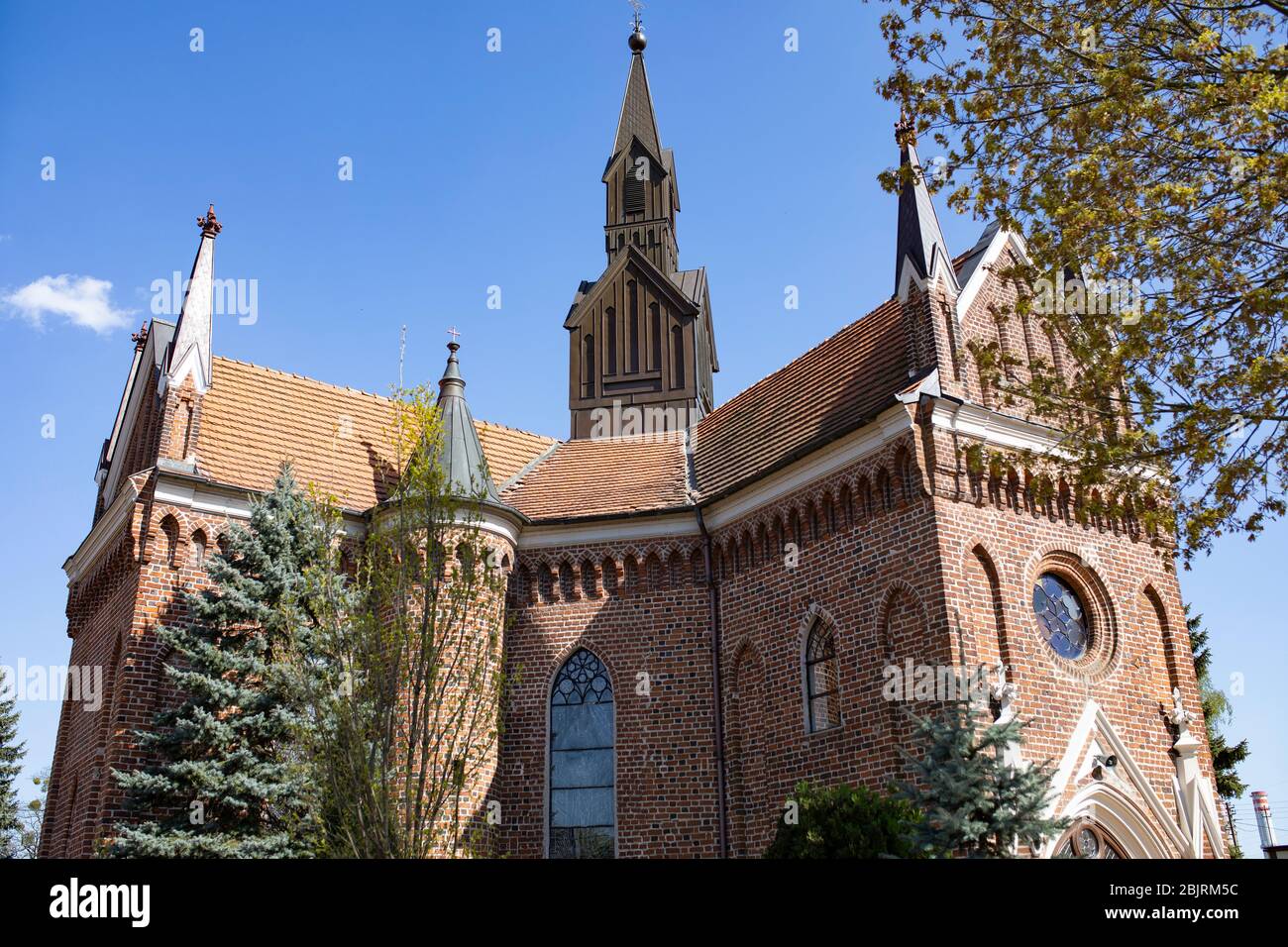 Konin / Poland - The Church of St. Andrew, gothic architecture Stock ...