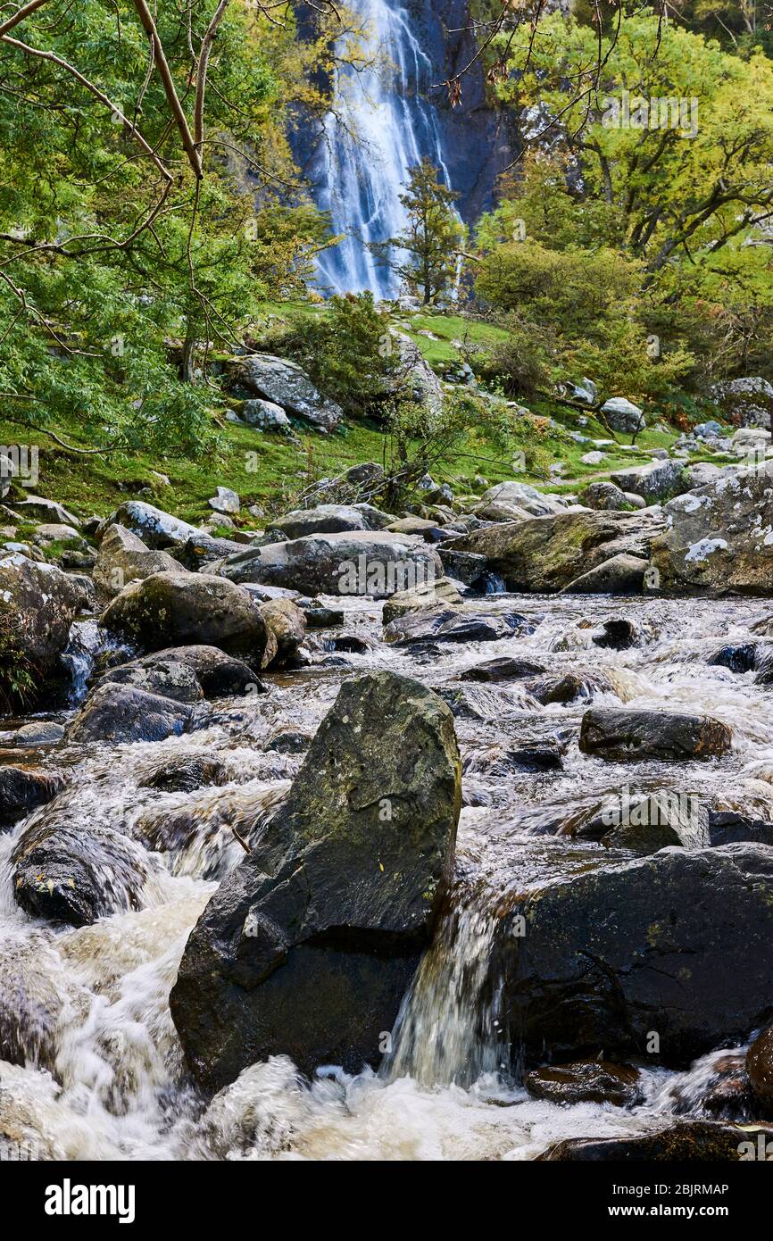 Waterfalls in Aber Valley, North Wales, United Kingdom Stock Photo - Alamy