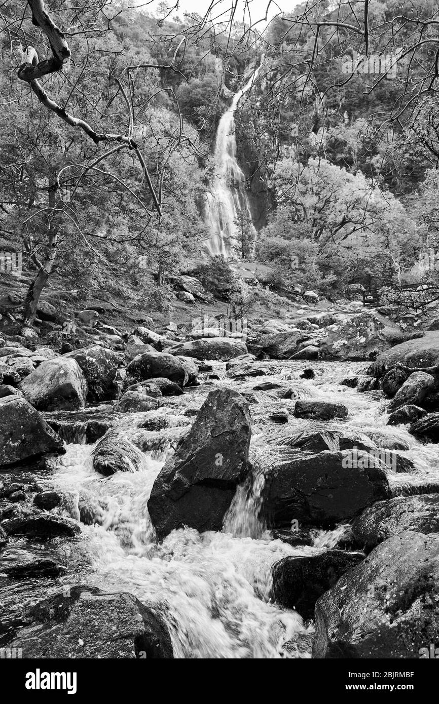 Waterfalls in Aber Valley, North Wales, United Kingdom Stock Photo - Alamy
