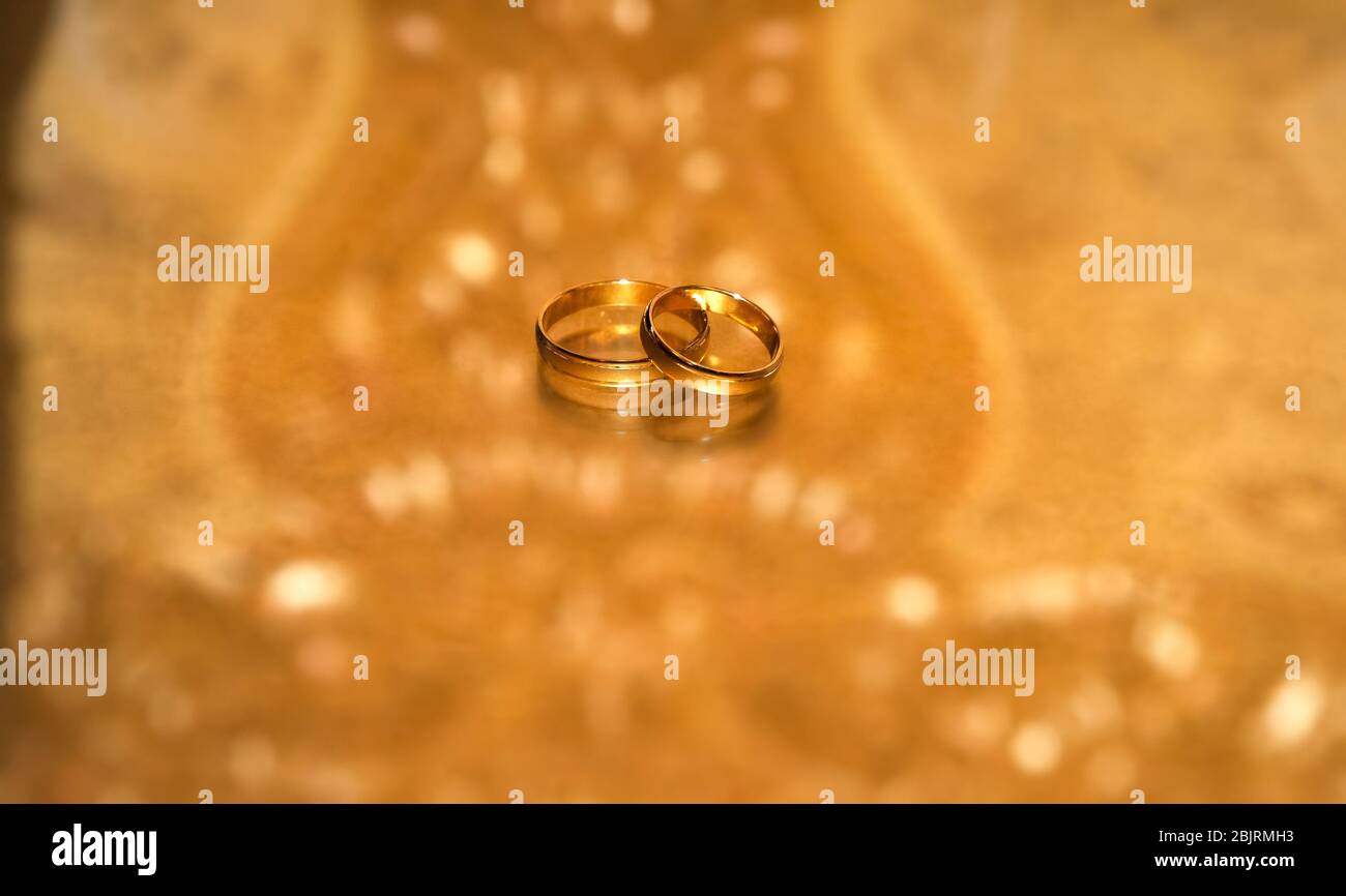 Two Gold Rings High Resolution Stock Photography and Images - Alamy