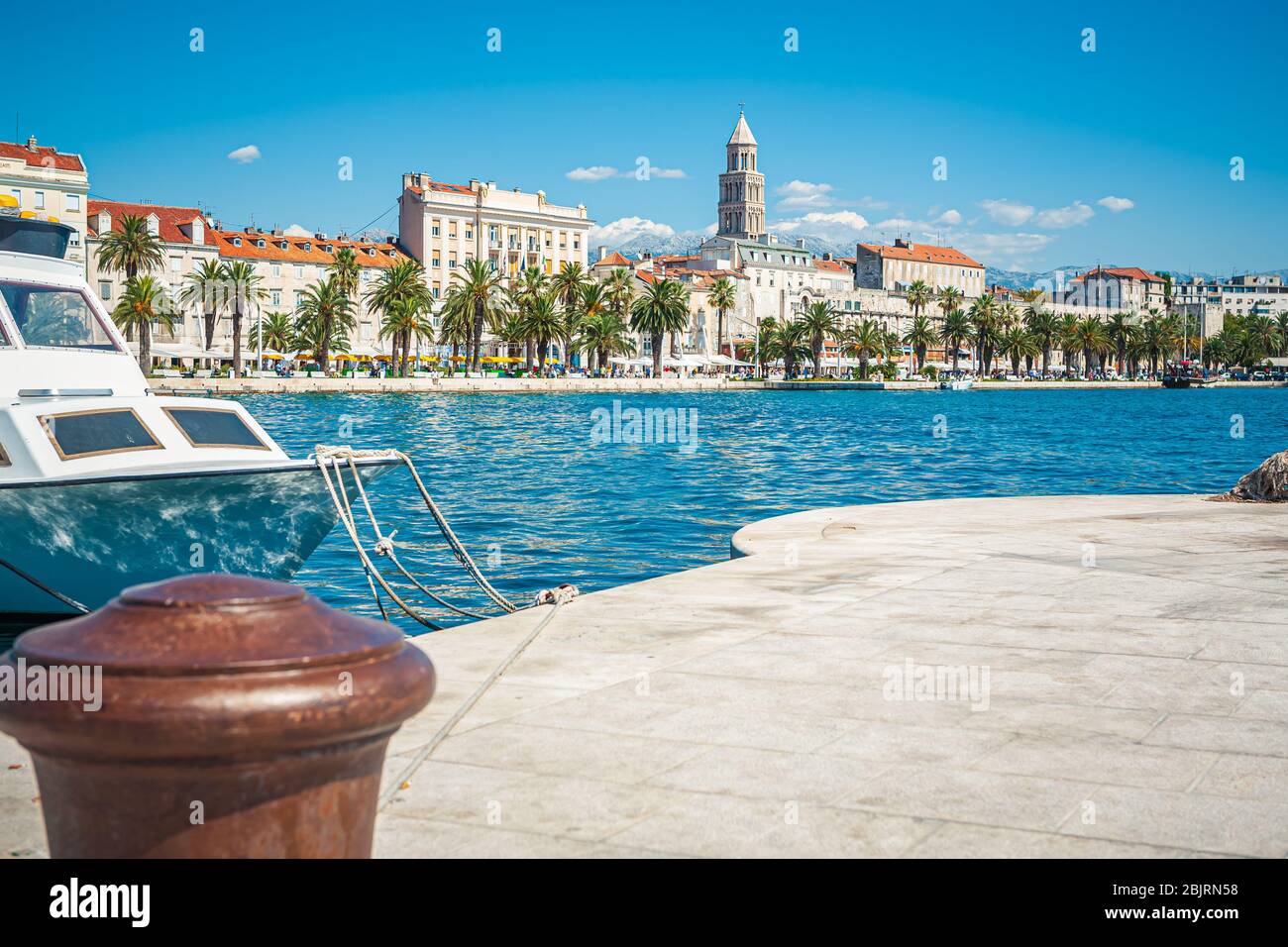 The port of Split town on the Adriatic coast, Croatia Stock Photo - Alamy