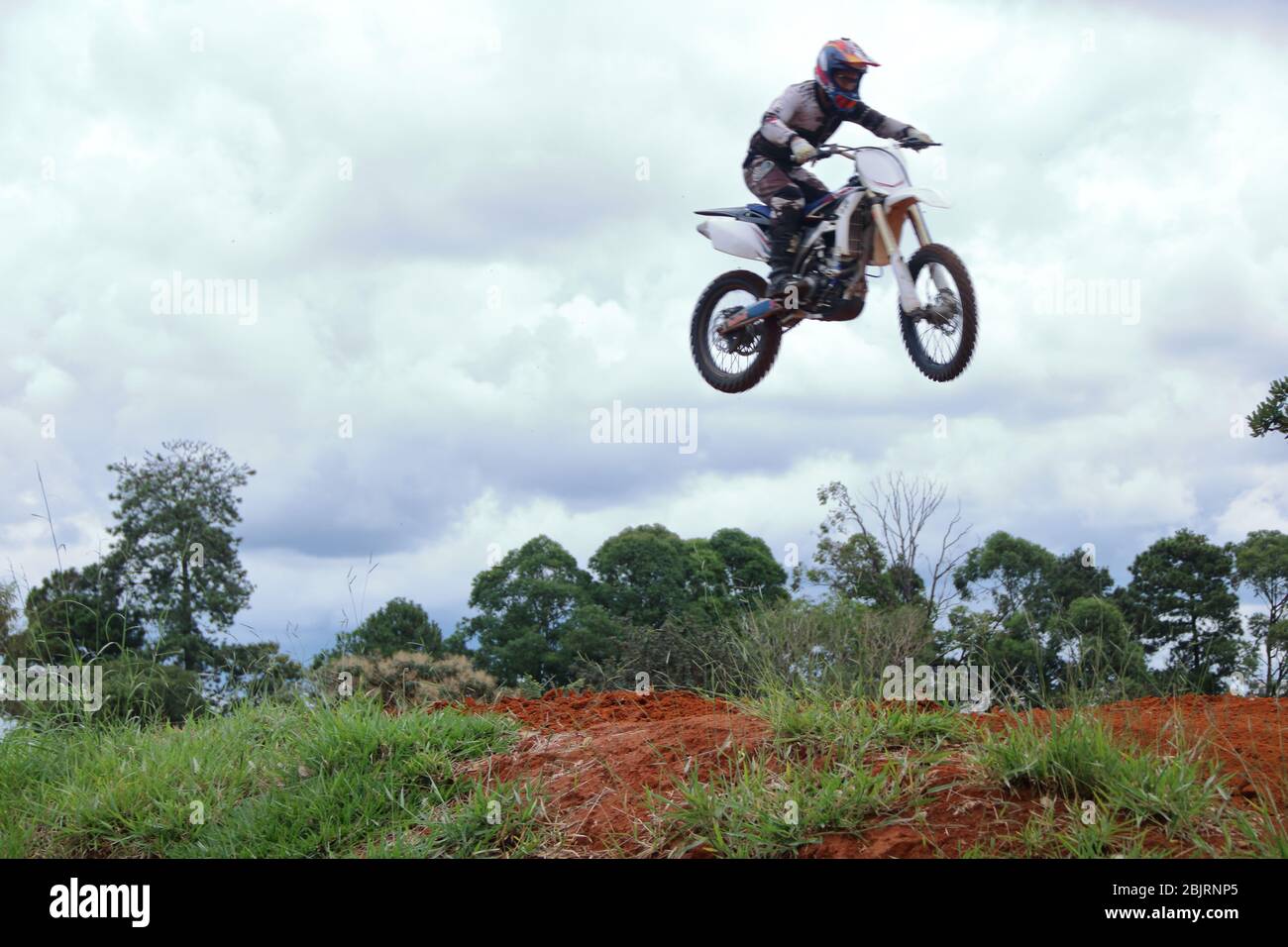 Motocross freestyle jump Stock Photo - Alamy