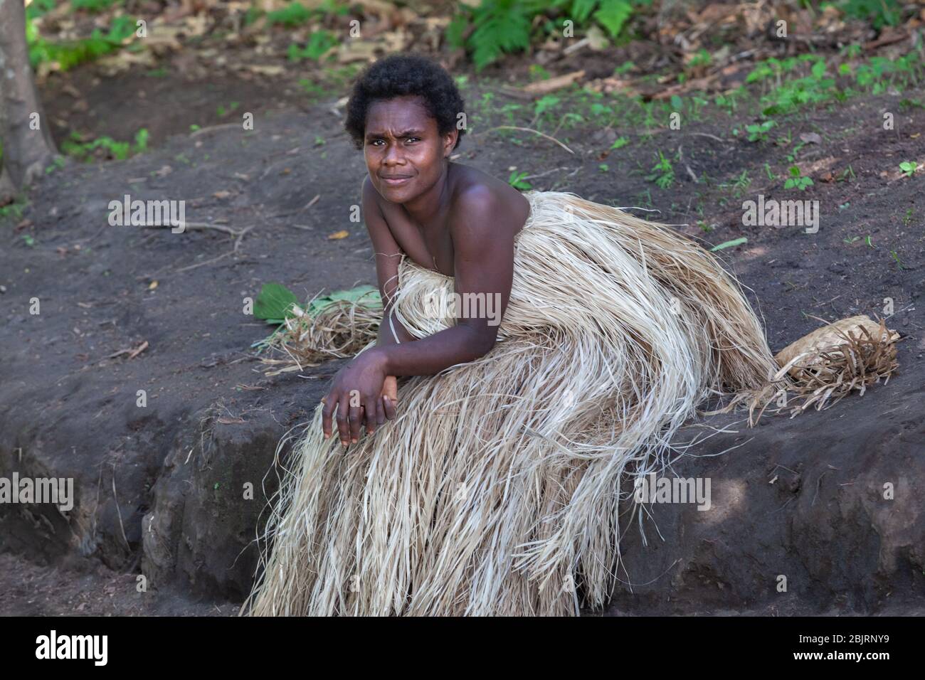 Tanna, Vanuatu - June 2019: young beautiful Melanesian girl in ...