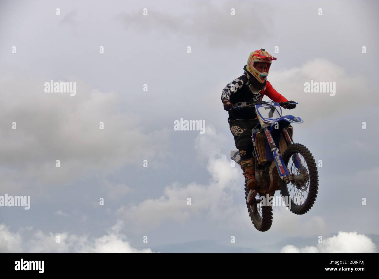 Motocross freestyle jump Stock Photo - Alamy