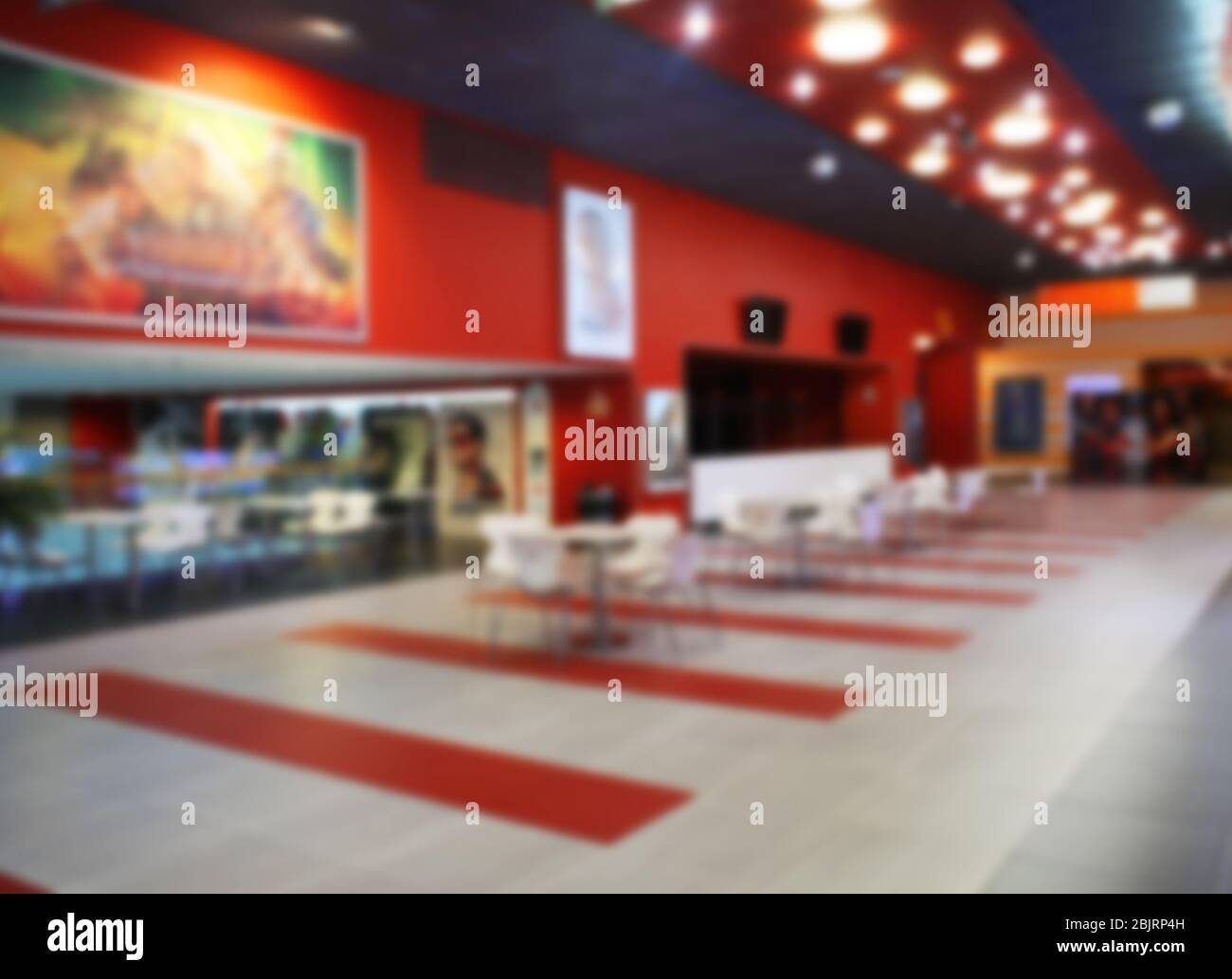 Movie theatre with tables hi-res stock photography and images - Alamy